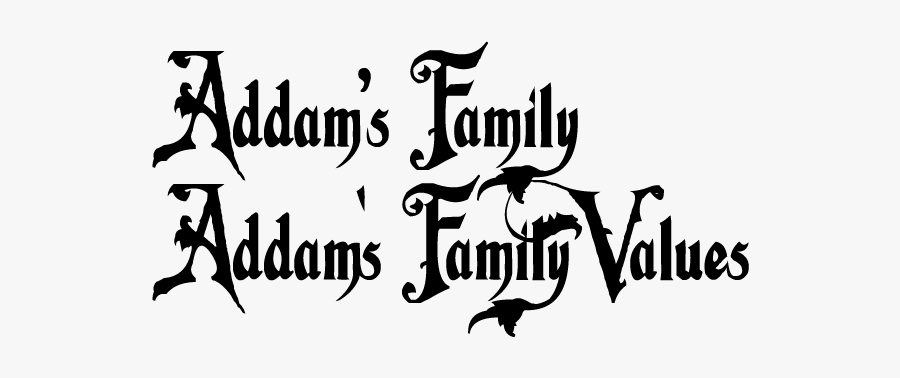 Clip Art Download Famous Fonts The - Addams Family Values Logo , Free ...