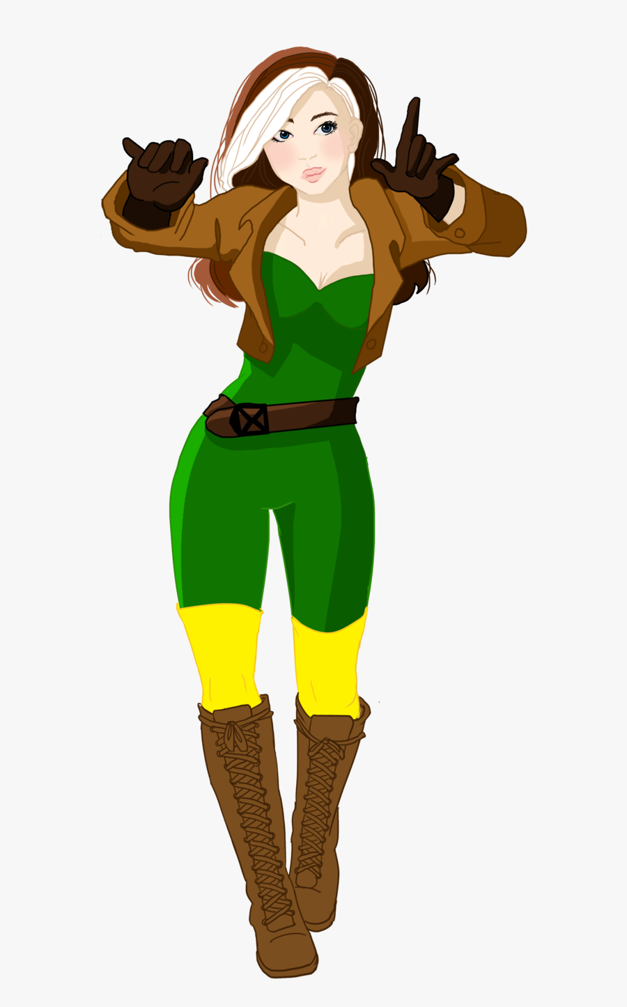 Rogue, From X-men - Cartoon , Free Transparent Clipart - ClipartKey