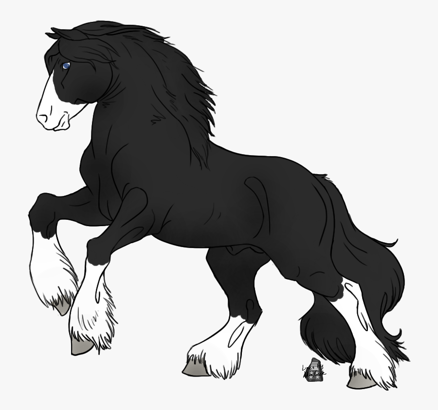 Stallion Drawing Gypsy Vanner Horse Huge Freebie Download - Gypsy ...