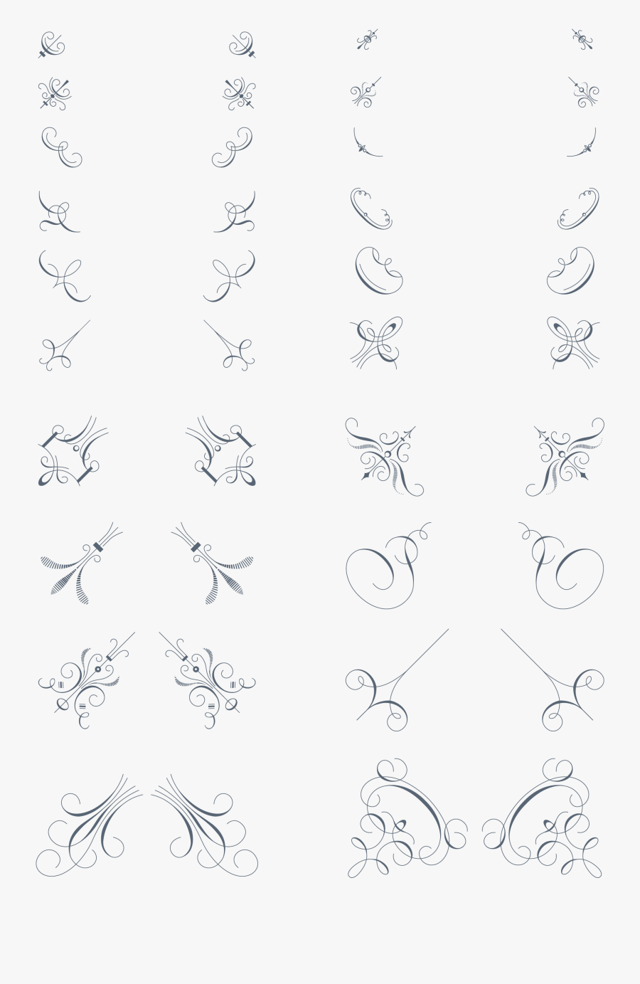 Luxurious Flourishes Vector Pack - Parallel , Free Transparent Clipart - ClipartKey