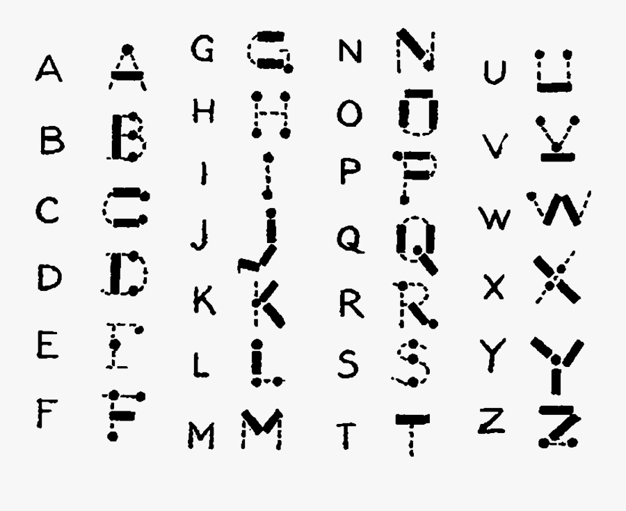 Clip Art Lord Baden Powell S - Morse Code Mnemonic Chart , Free ...