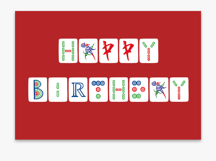 Happy Birthday Mahjong Tiles - Graphic Design , Free Transparent ...