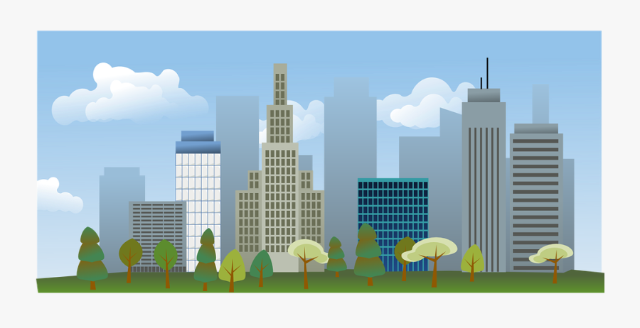 Cityscape Clipart Downtown - City Clipart Background , Free Transparent ...