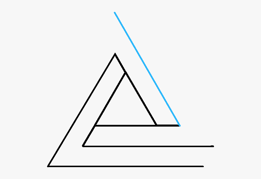 How To Draw Impossible Triangle - Infinity Triangle Drawing , Free ...