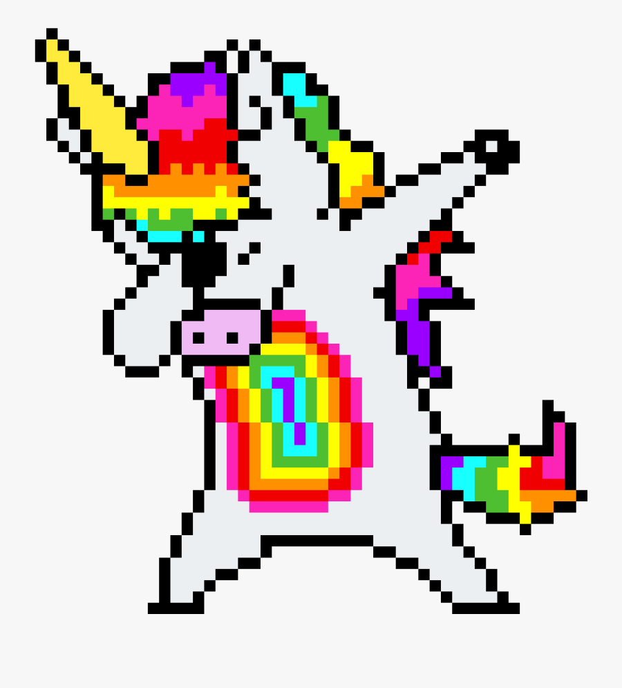 Dabbing Unicorn Pixel Art , Free Transparent Clipart - ClipartKey