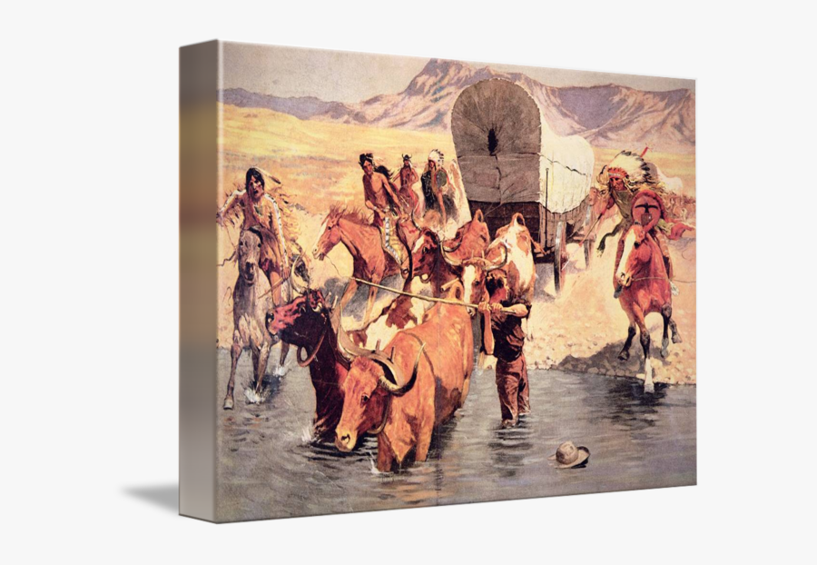 Cart Drawing Wagon Train - Westward Expansion Wagon Train , Free ...