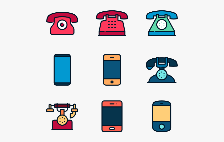Phone Set Packs - Png Mobile Phone Cartoon , Free Transparent Clipart ...