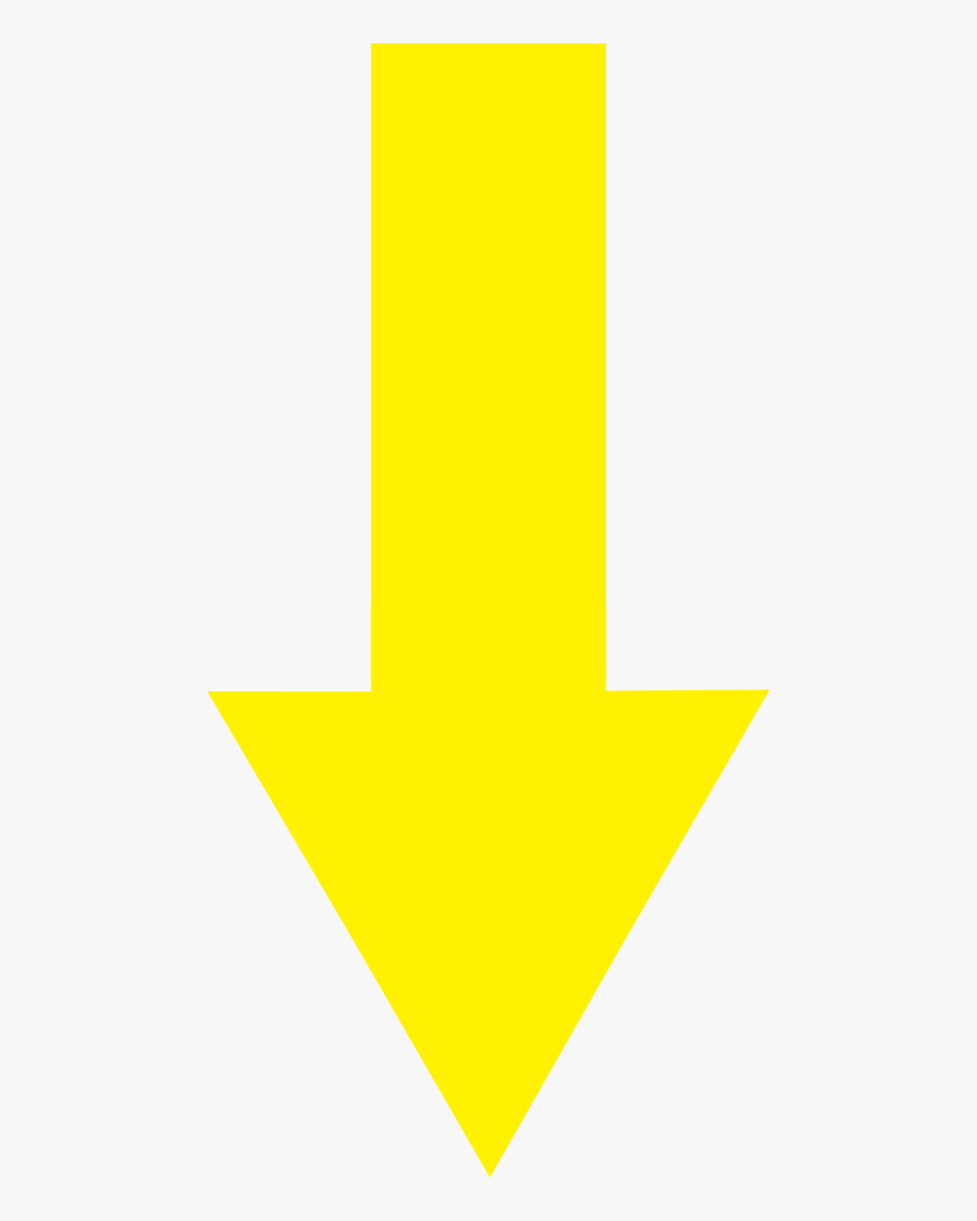 Transparent Arrow Pointing Down Clipart - Yellow Down Arrow Png , Free ...