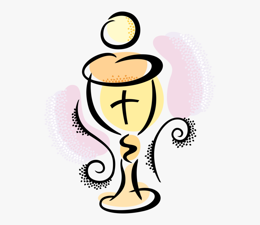 Vector Illustration Of Christian Religious Chalice - First Communion ...