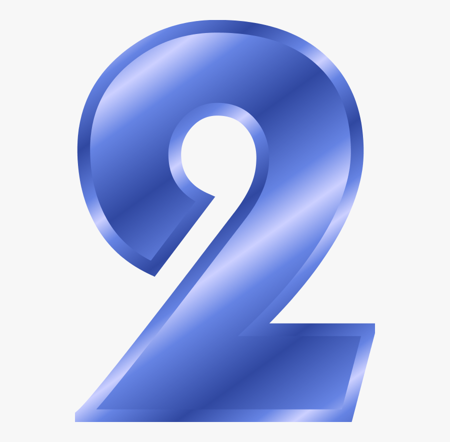 Free Number - Number 2 Color Blue , Free Transparent Clipart - ClipartKey