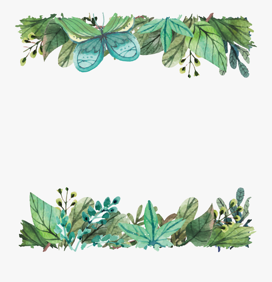 Ivy Clipart Watercolor - Green Leaf Watercolor Png , Free Transparent ...