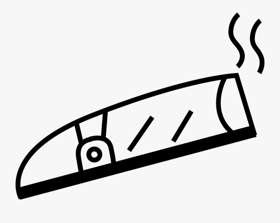 Cigar Image Illustration Of Smoking - Line Art , Free Transparent ...