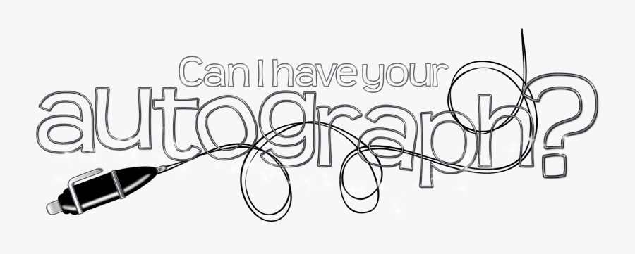 Autograph Clipart - Line Art , Free Transparent Clipart - ClipartKey