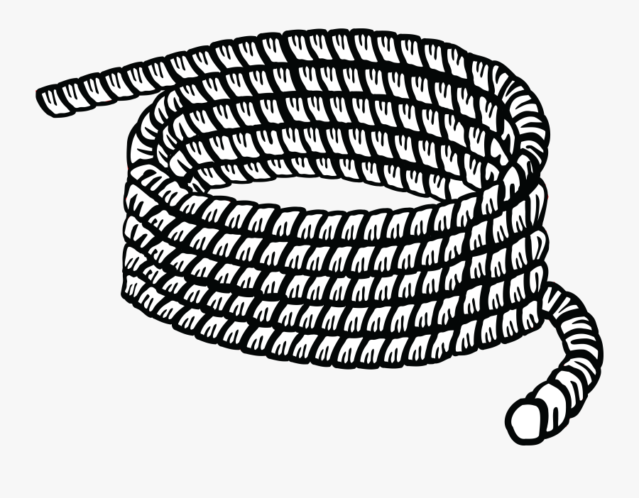 Free Clipart Of A Coil Of Rope - Rope Black And White , Free ...