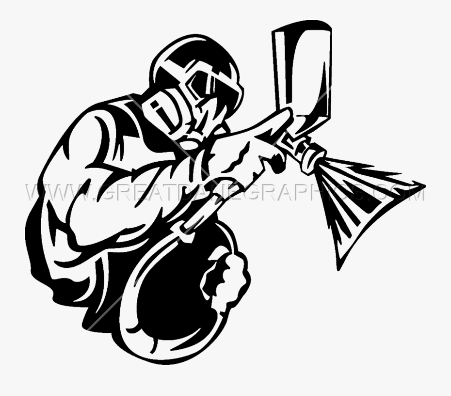 Spray Production Ready Artwork - Spray Painter Clipart , Free ...