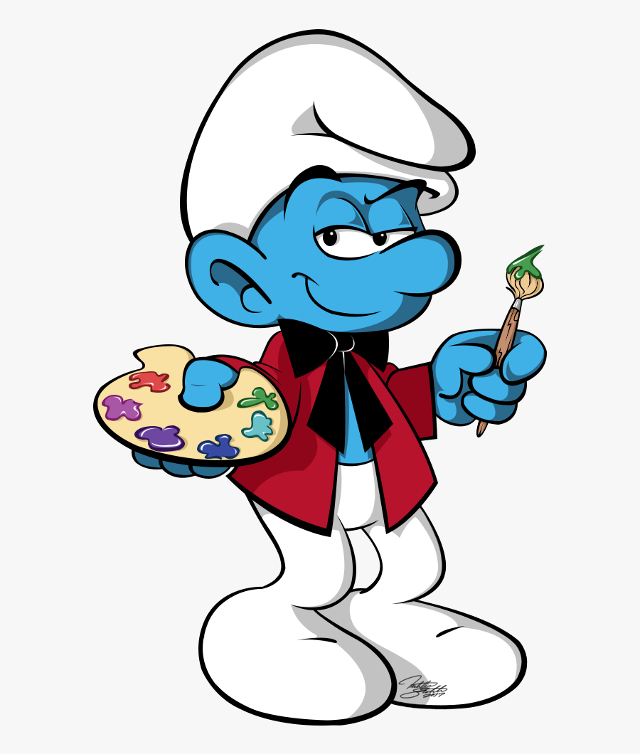 Painter Smurf Clipart Png , Png Download - Smurfs Clipart Blue Png ...