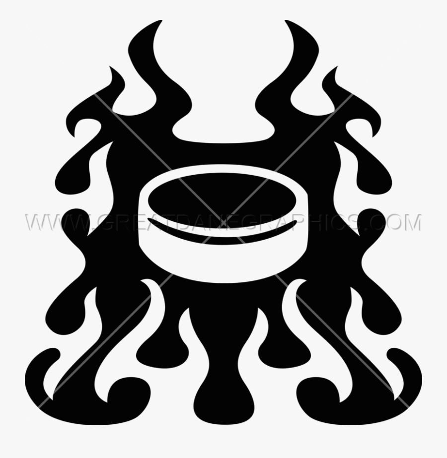 Clip Art Flaming Hockey Puck Clipart - Illustration , Free Transparent ...