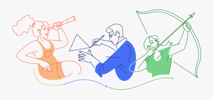 Illustration Of Three People, Left To Right - Cartoon , Free ...