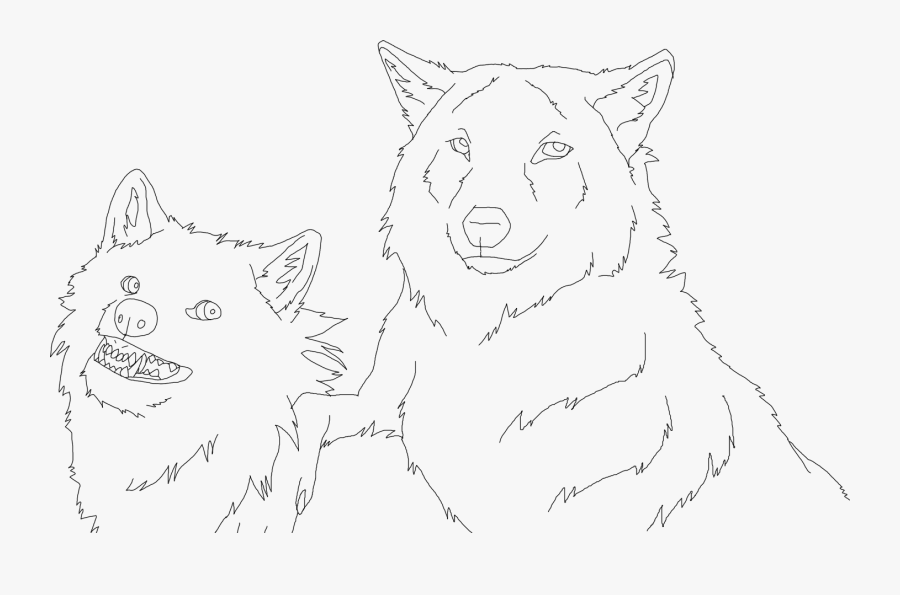 Funny Tuesday Lineart - Funny Wolves Lineart , Free Transparent Clipart ...