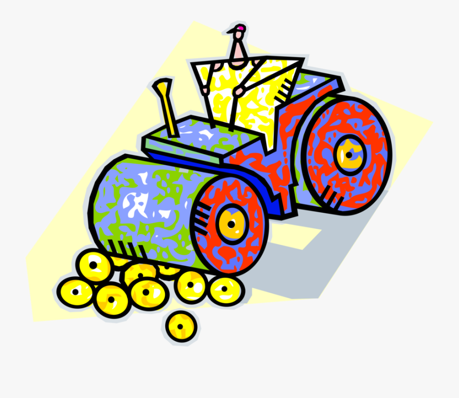 Vector Illustration Of Steamroller Or Steam Roller , Free Transparent ...
