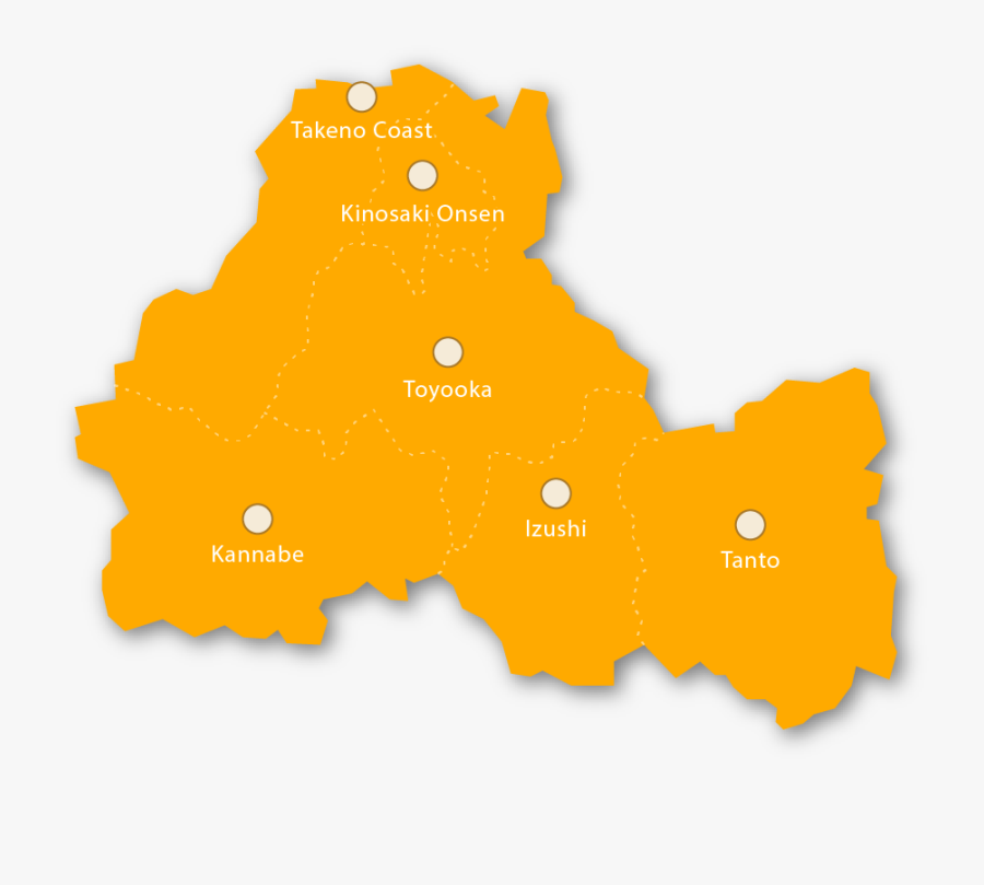 Kinosaki Onsen & Surroundings - Map , Free Transparent Clipart - ClipartKey