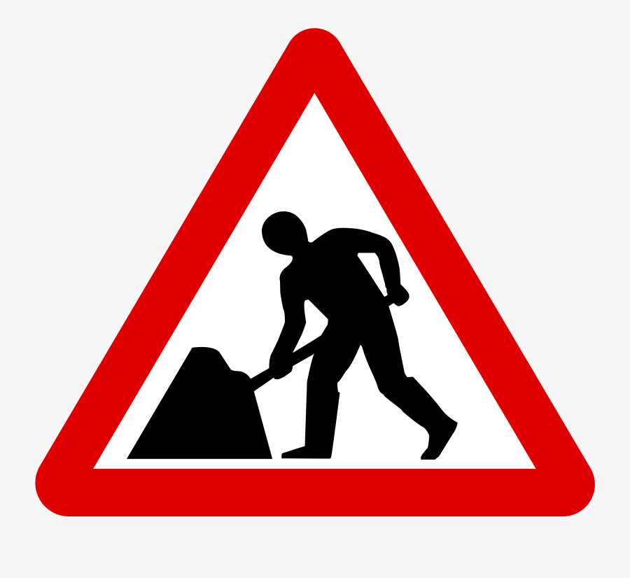 Road Works Ahead Sign , Free Transparent Clipart - ClipartKey