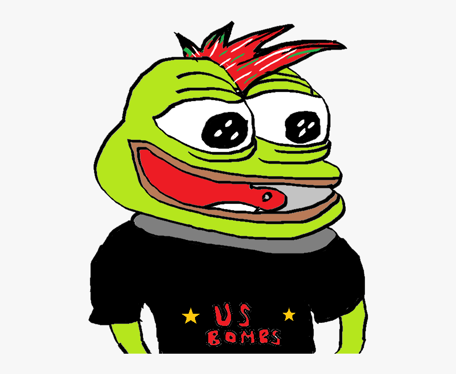 Rare Punk Rock Pepe - Cartoon , Free Transparent Clipart - ClipartKey