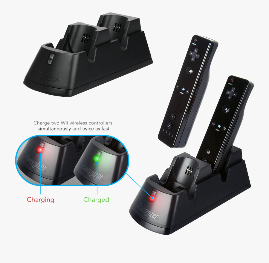 Transparent Wii Controller Png - Energizer Wii Charger , Free ...