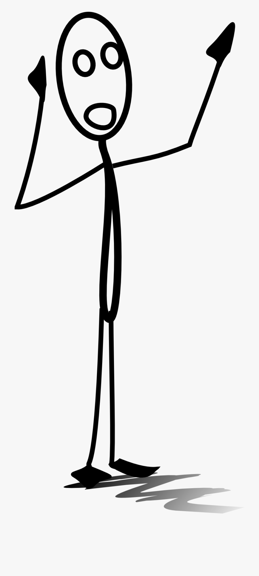 Stick Man Looking Up , Free Transparent Clipart - ClipartKey