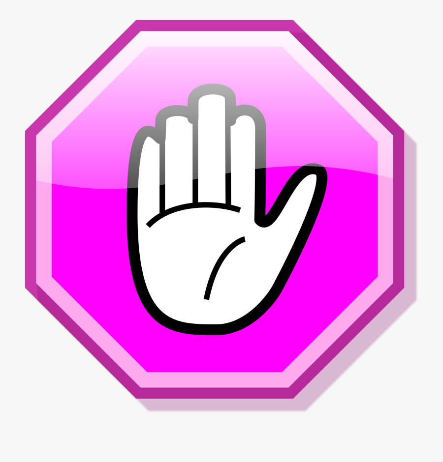 Svg Royalty Free - Stop Hand Pink , Free Transparent Clipart - ClipartKey