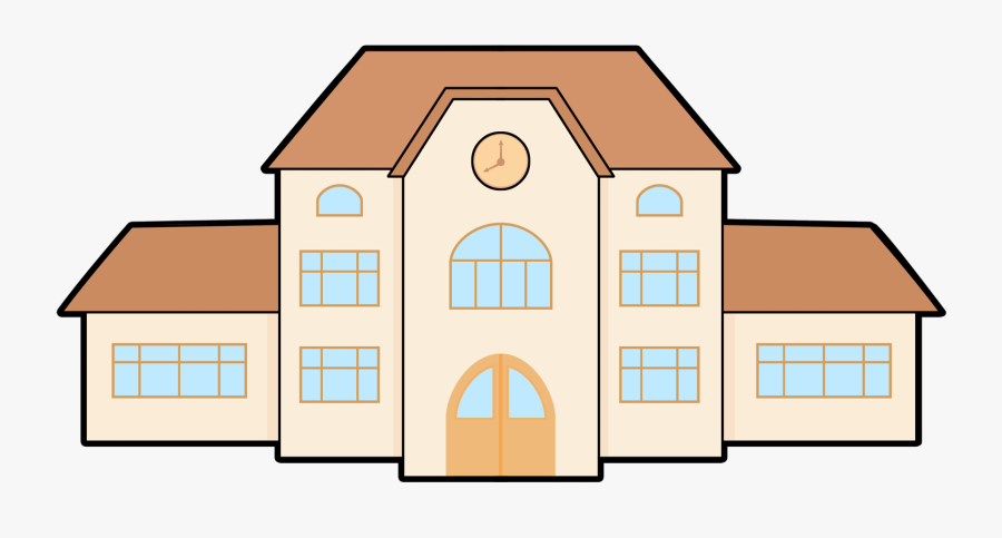 School Clipart Easy - School Building Cartoon Png , Free Transparent ...