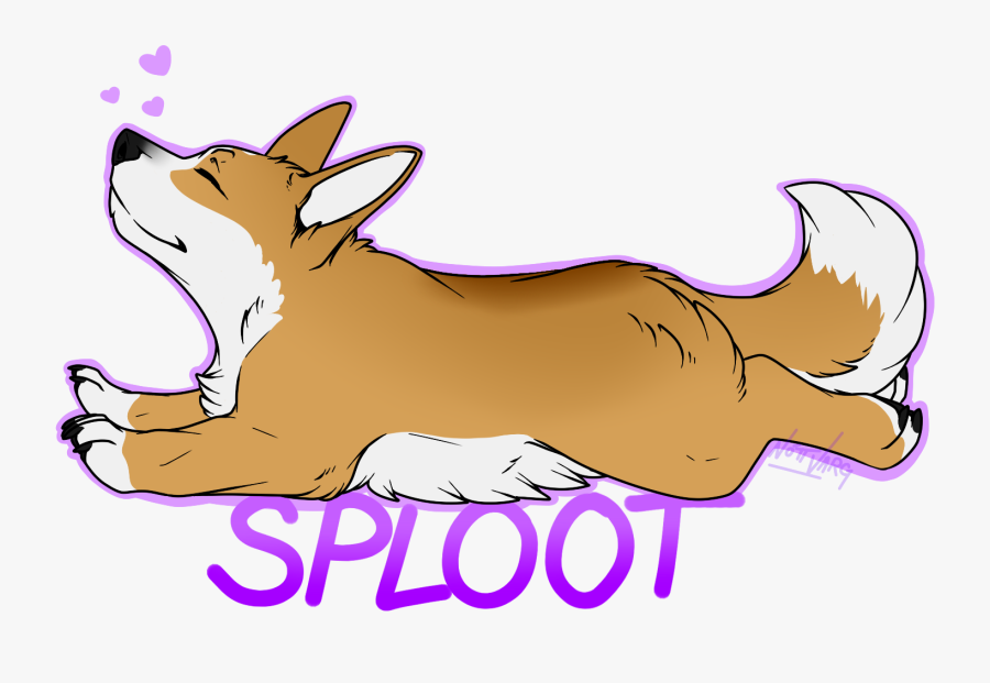 The Corgi Sploot - Corgi Sploot Drawing , Free Transparent Clipart ...