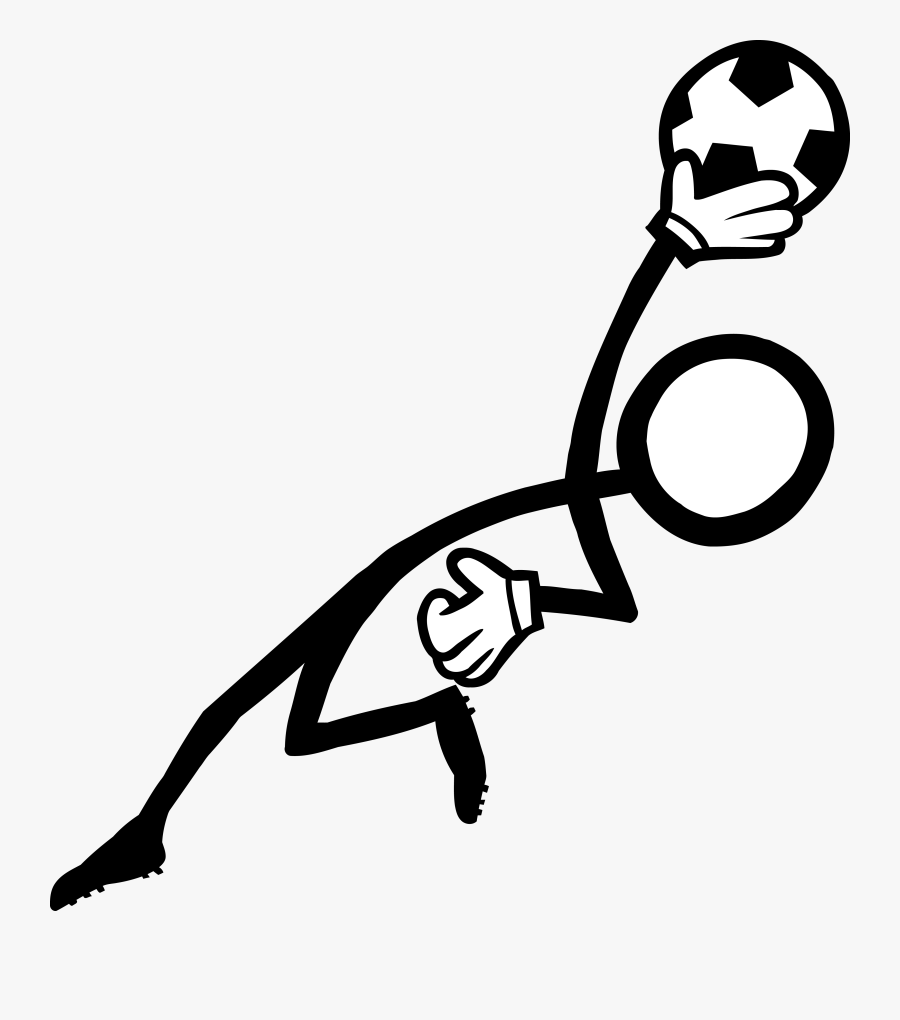 Free Black And White Clipart Football - Stick Figure Soccer , Free ...