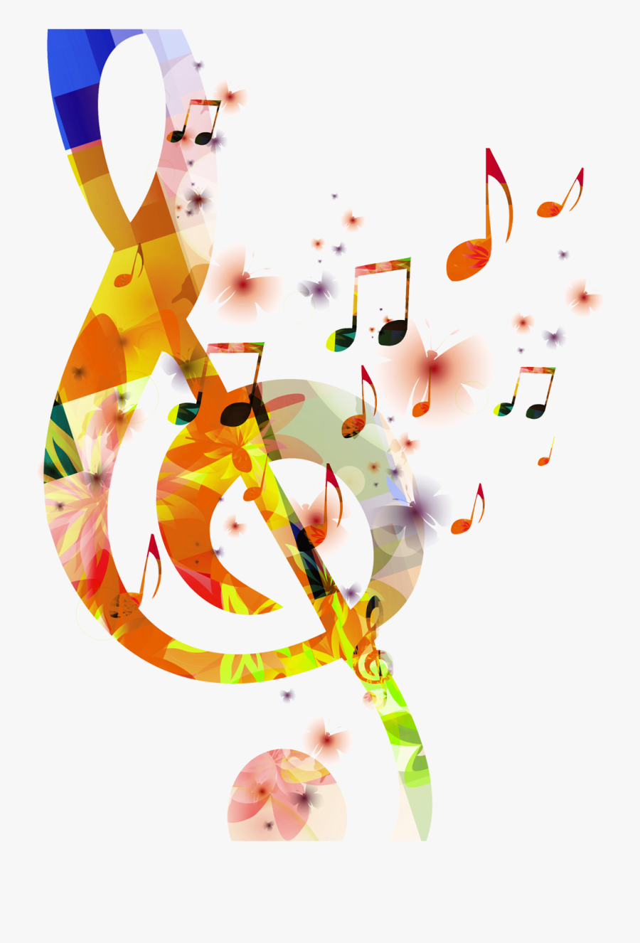 Colorful Musical Notes Png , Free Transparent Clipart - ClipartKey