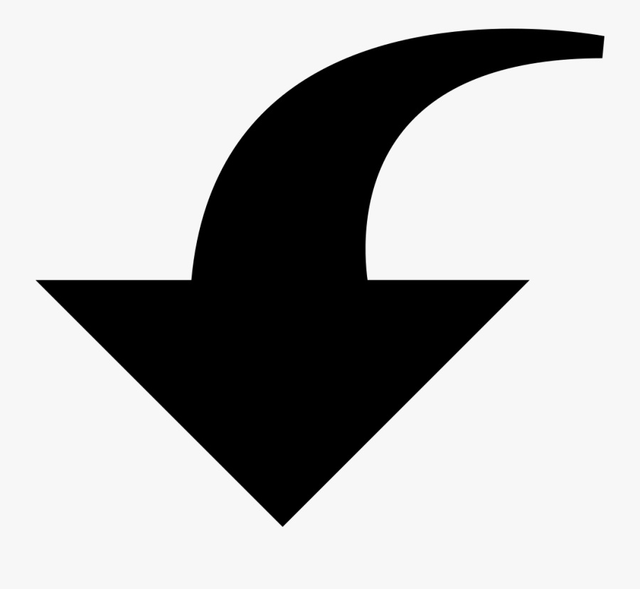 Downwards Curved Arrow Comments - Downward Curved Arrow Icon , Free ...