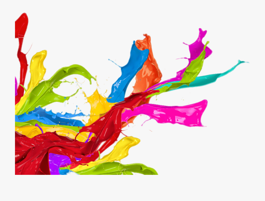 Paint Splatter Left Corner Footer - Background Full Colour Png , Free ...