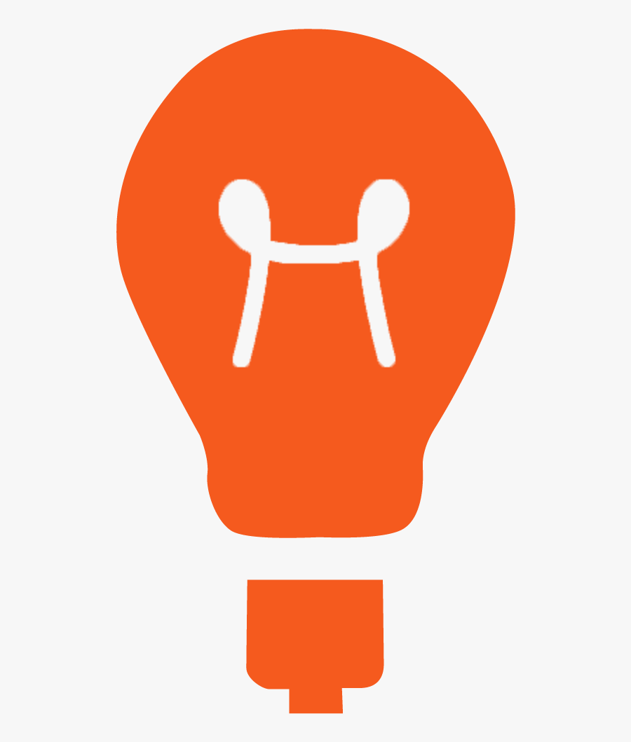 Orange Light Bulb Icon , Free Transparent Clipart - ClipartKey