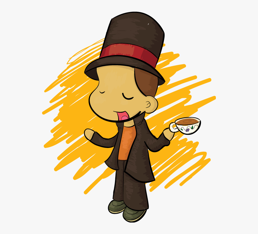 Professor Layton With Some Tea - Illustration , Free Transparent ...
