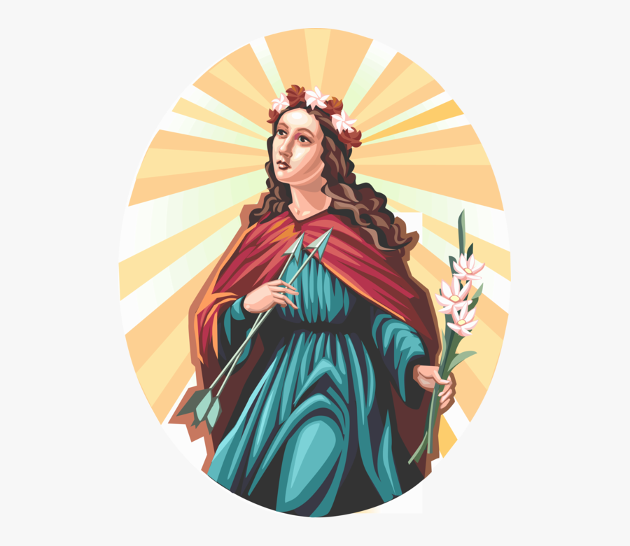 Vector Illustration Of St - St Philomena Vector , Free Transparent ...