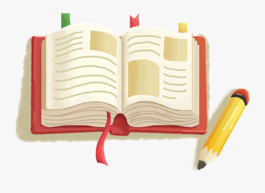 Hand Painted Learning Notes School Supplies Png And - Book , Free ...