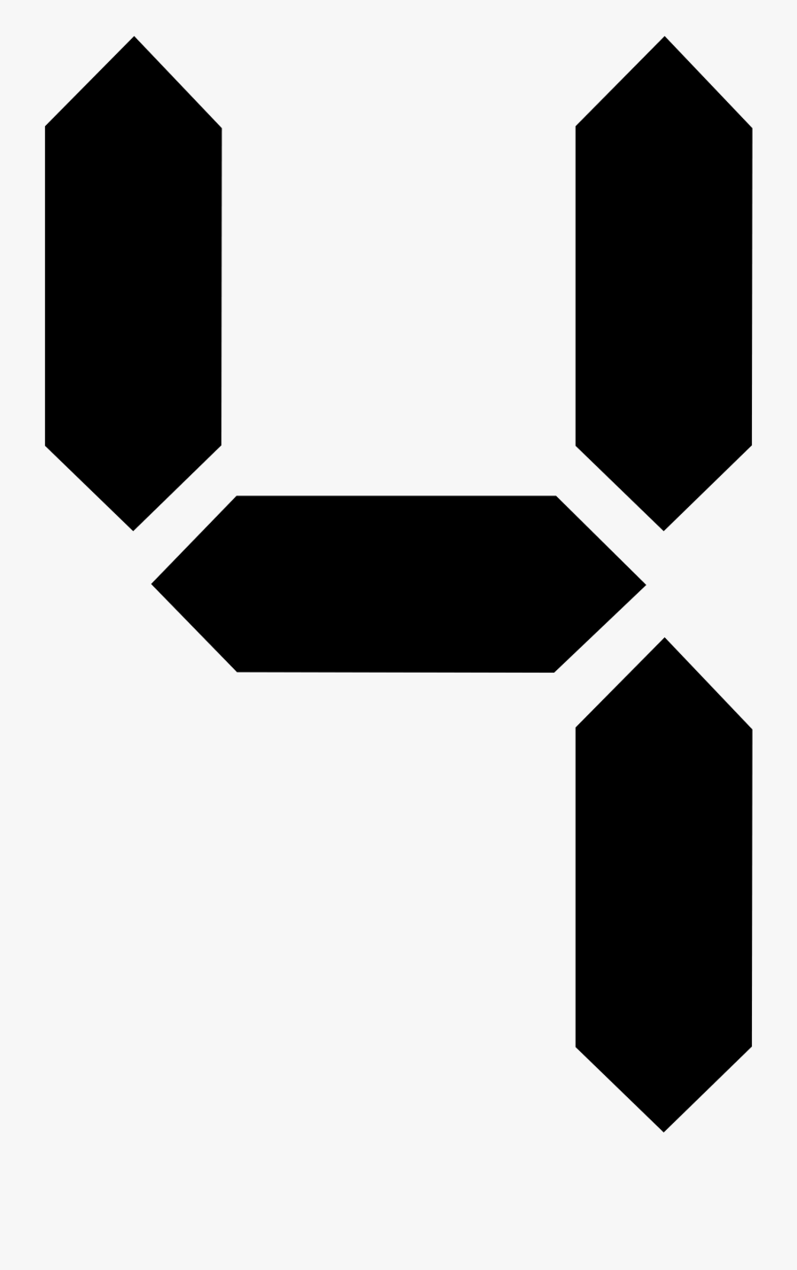 Digital Number 4 Png , Free Transparent Clipart - ClipartKey