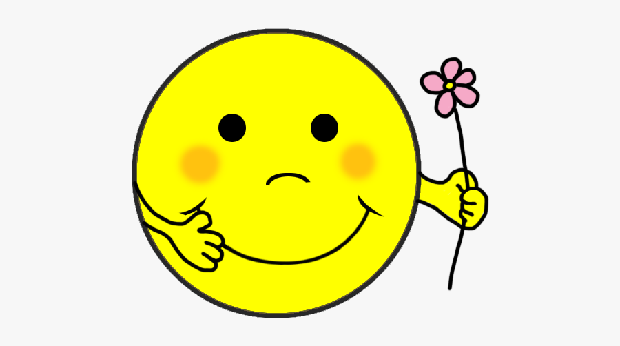 Smiley Face With Flower - Smiley , Free Transparent Clipart - ClipartKey