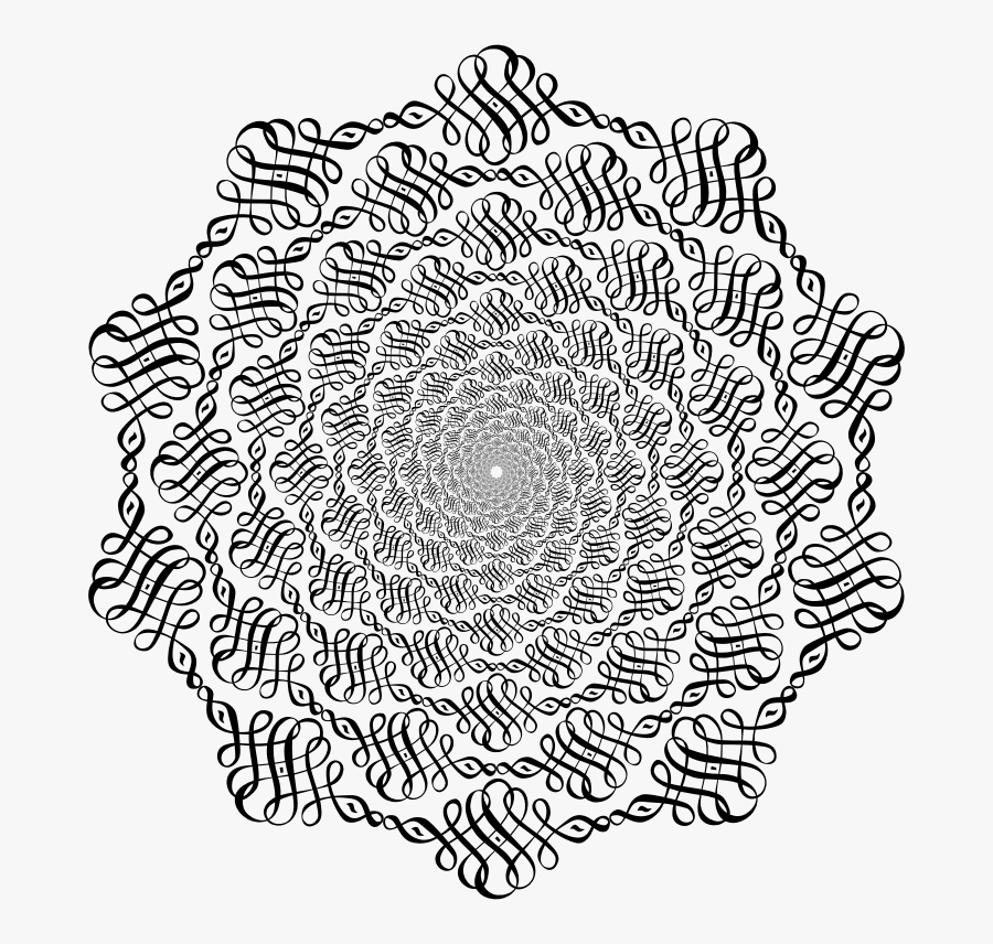 Abstract Line Art Flourish Vortex - Line Art , Free Transparent Clipart ...
