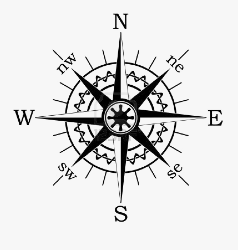 North Compass Rose - Compass Sticker For Car , Free Transparent Clipart ...