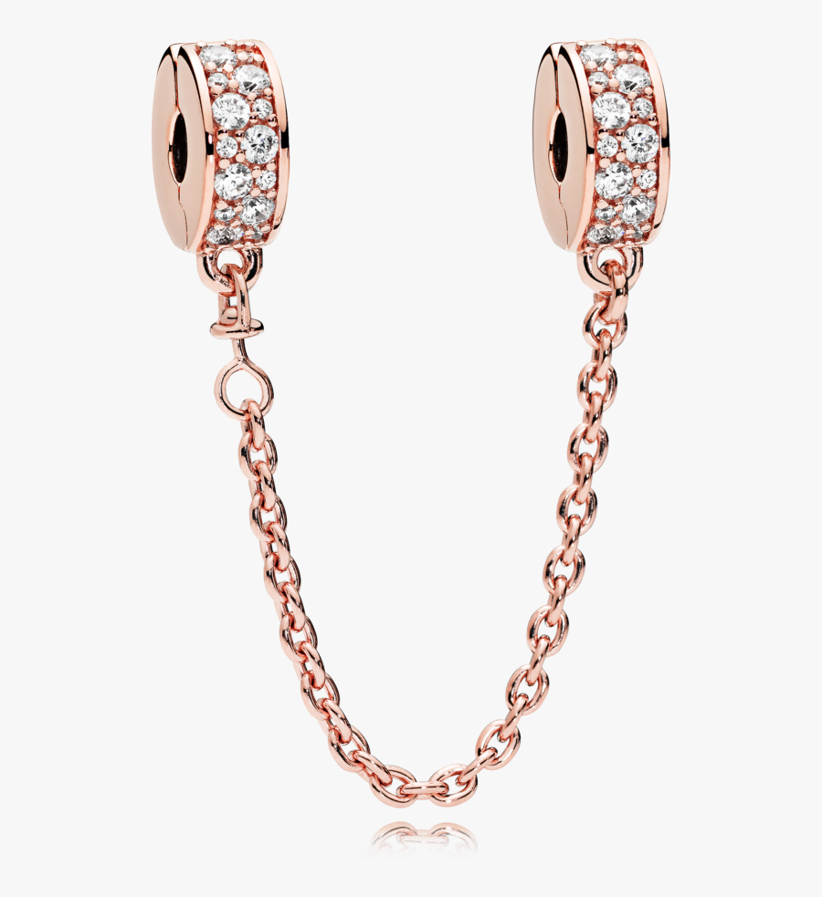Clip Art Shining Jewellery - Pandora Safety Chain Rose Gold , Free ...