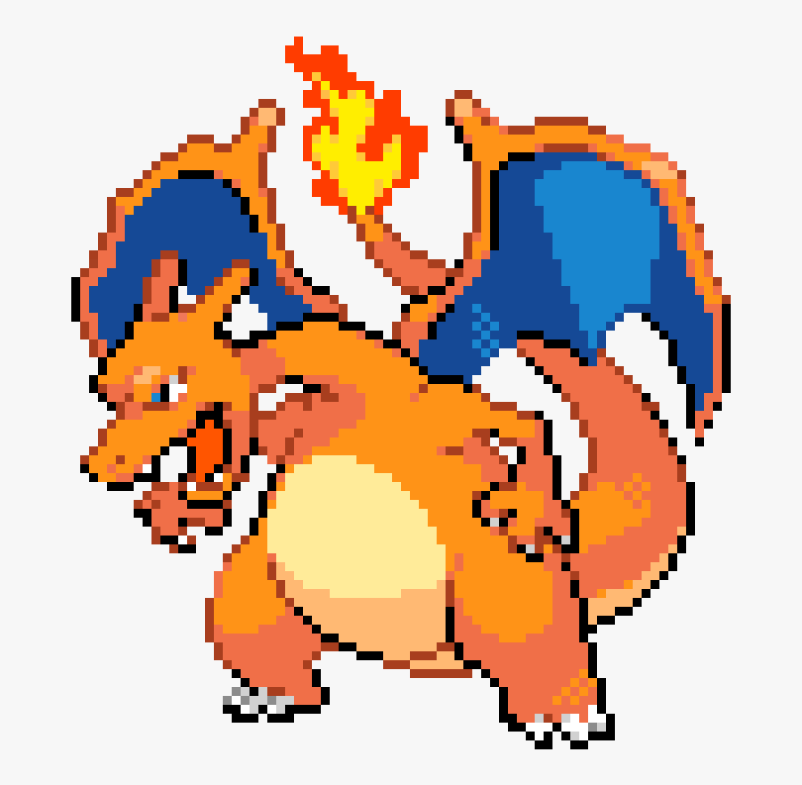 Charizard Black And White Sprite , Free Transparent Clipart - ClipartKey