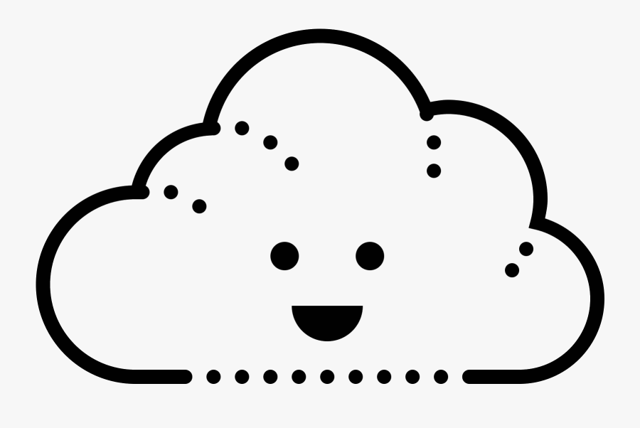 Happy Cloud Icon - Cloud Icon Line Art Png , Free Transparent Clipart ...