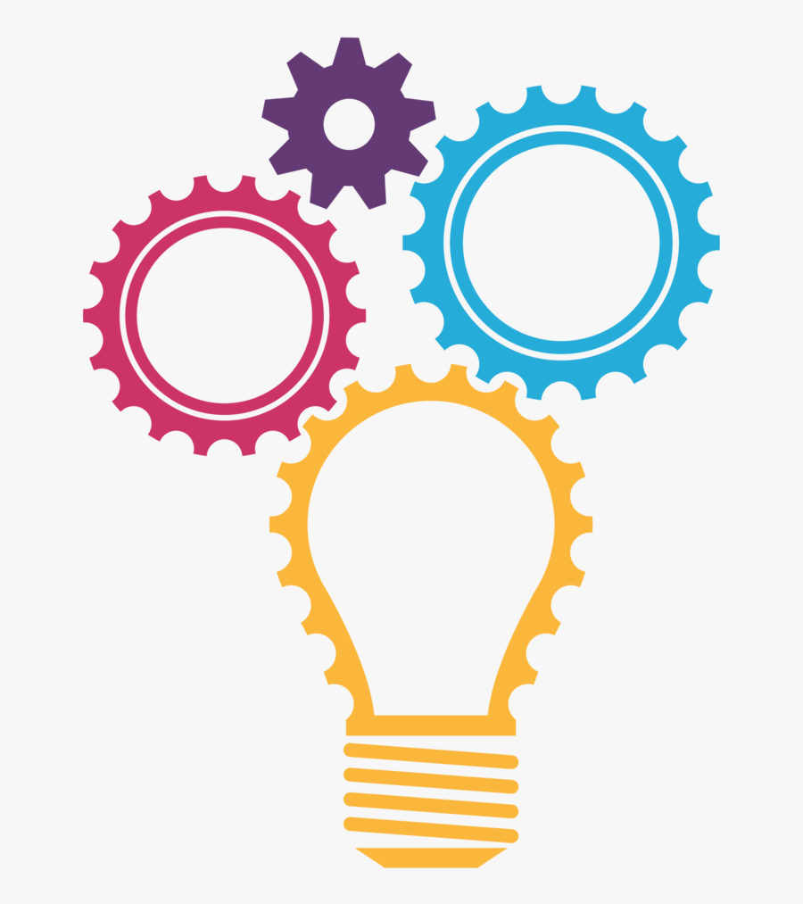 Gear Bulb Banner Clipart , Png Download - Colorful Gear Icon , Free ...