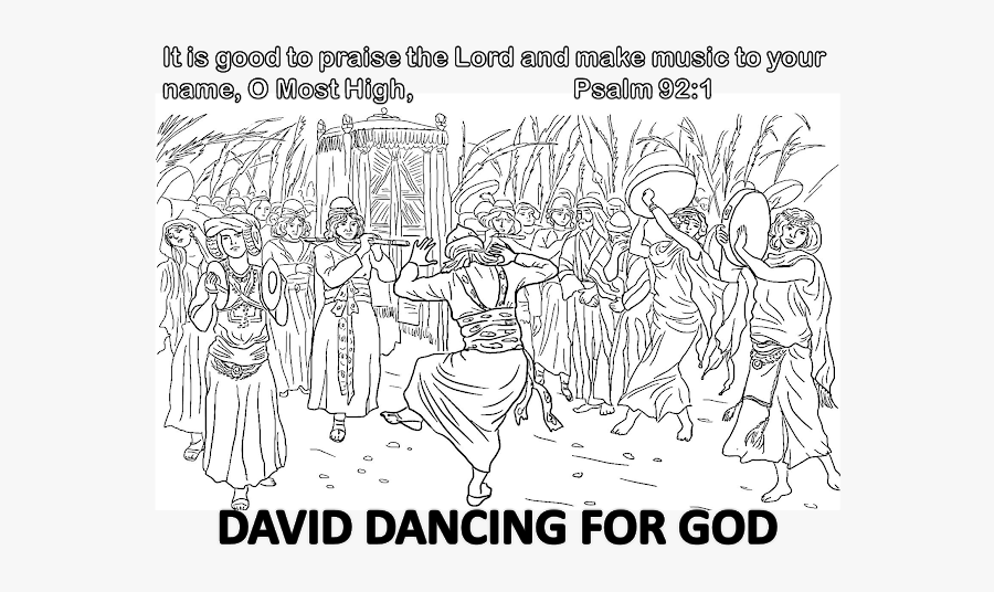 Coloring Page David Dance Before God , Free Transparent Clipart ...