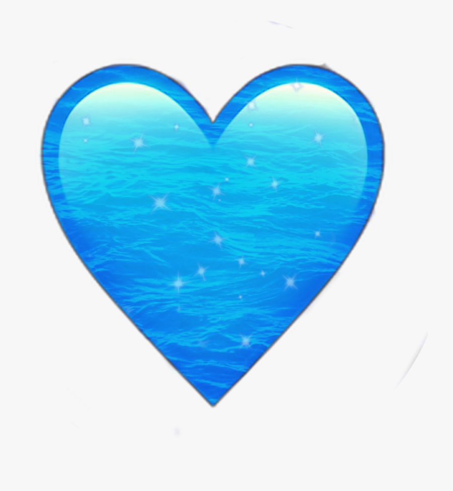 Ocean Heart - Black Heart Emoji Iphone , Free Transparent Clipart ...